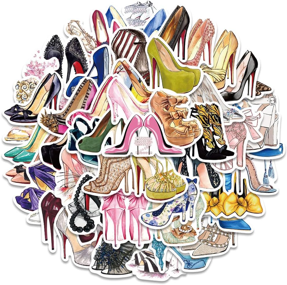 Amazon.com: Princess High Heels Stickers 50Pcs Water Bottles Stickers ...