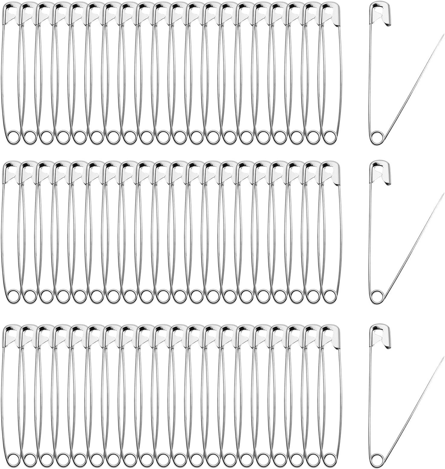 Amazon.com: Qjaiune 50 PCS 85mm / 3.3 Inch Safety Pins Heavy Duty ...
