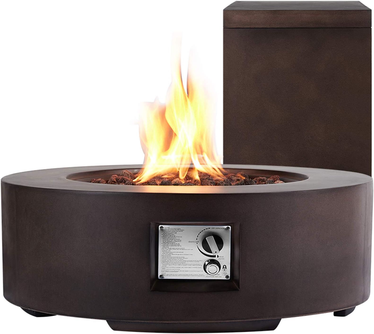 Amazon.com : Barton 40,000 BTU 27.5" Round Propane Gas Fire Pit Table ...