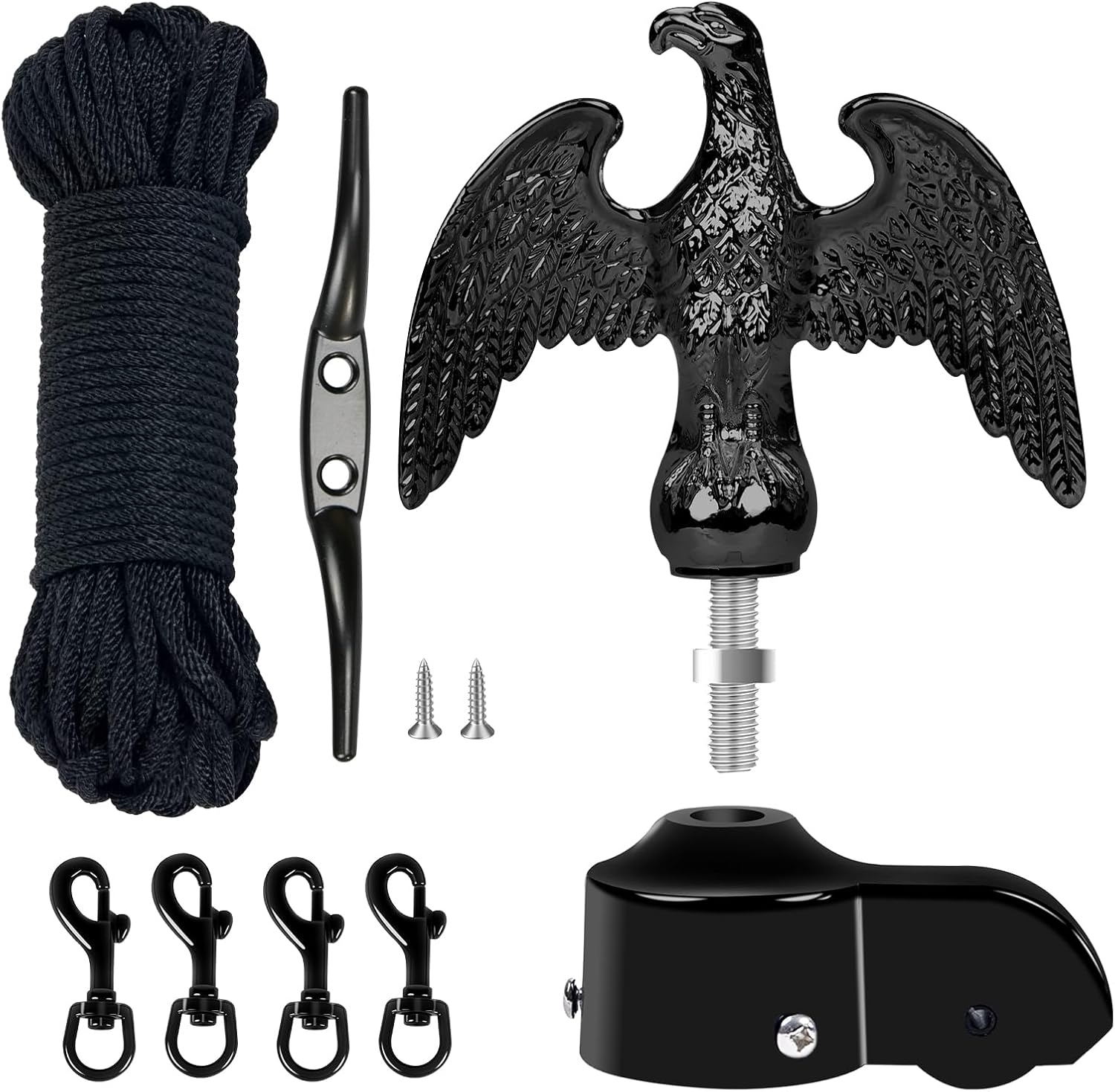 Amazon.com : NQ Flagpole Hardware Repair Parts Kit,50FT Halyard Rope+7 ...