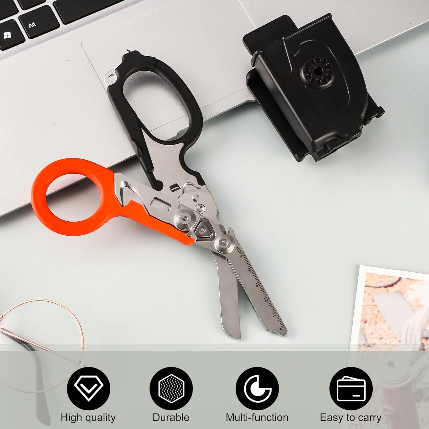 6 in 1 Response Emergency Shears, Multitool Folding Plier Shears with ...