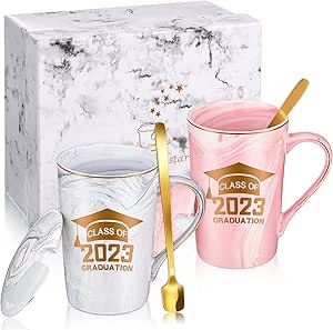 Amazon.com: 2 Pieces Graduation Coffee Mug 2023 Class of 2023 ...
