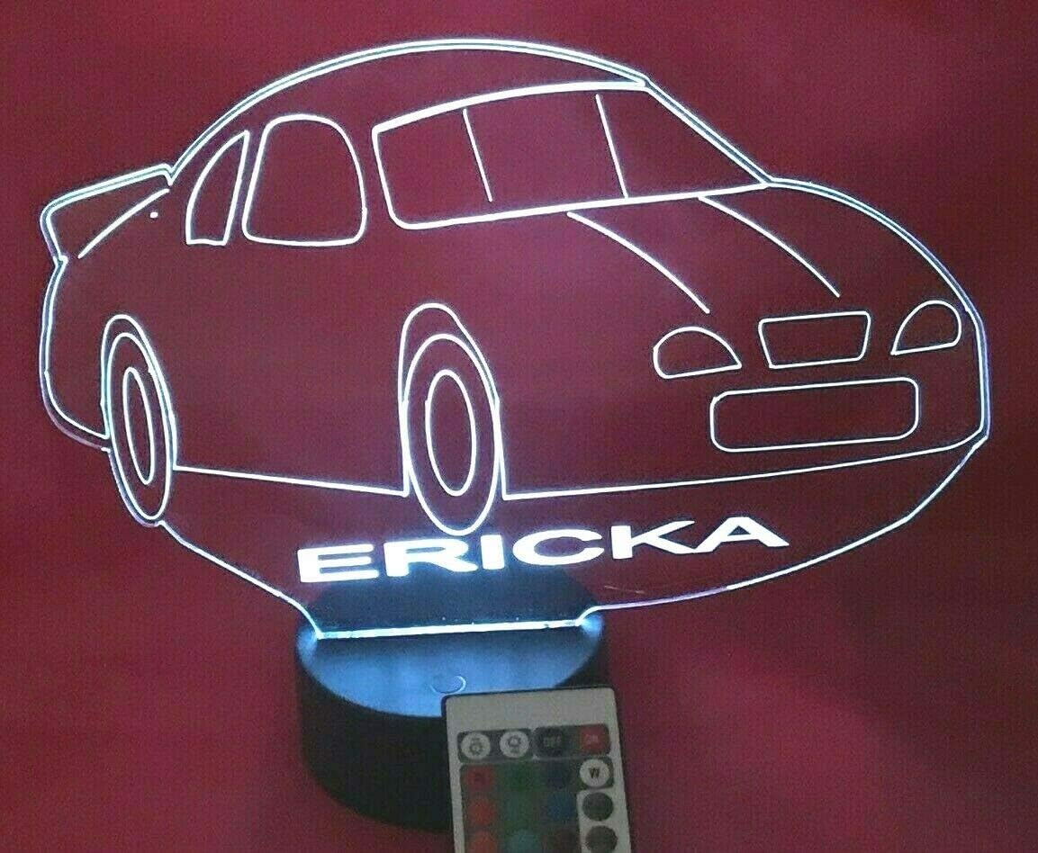 Race Car Light Up Lamp LED Personalized Name Night Light Engraved Speed ...