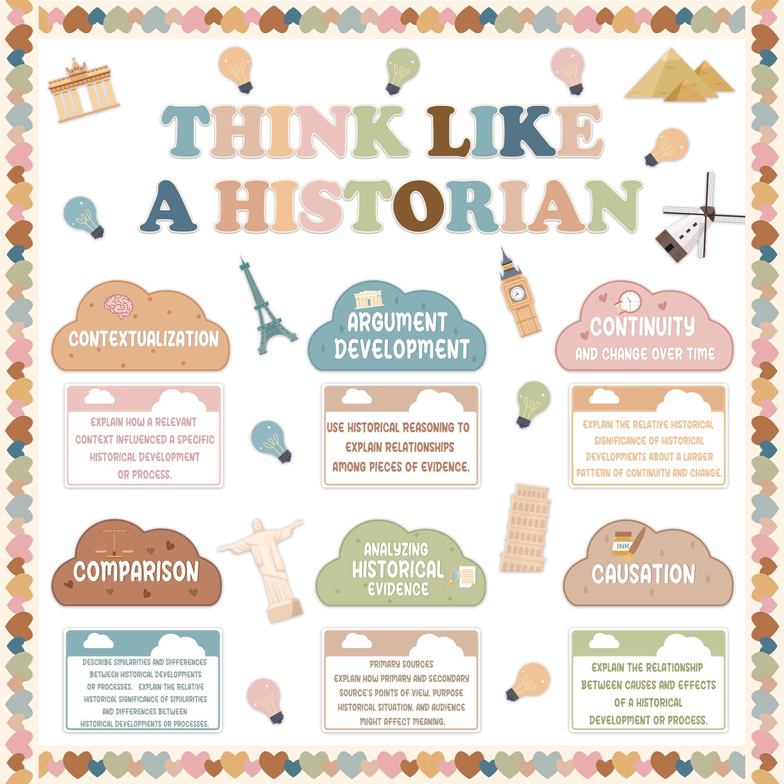 Snapklik.com : History Class Bulletin Board Set For Classroom ...