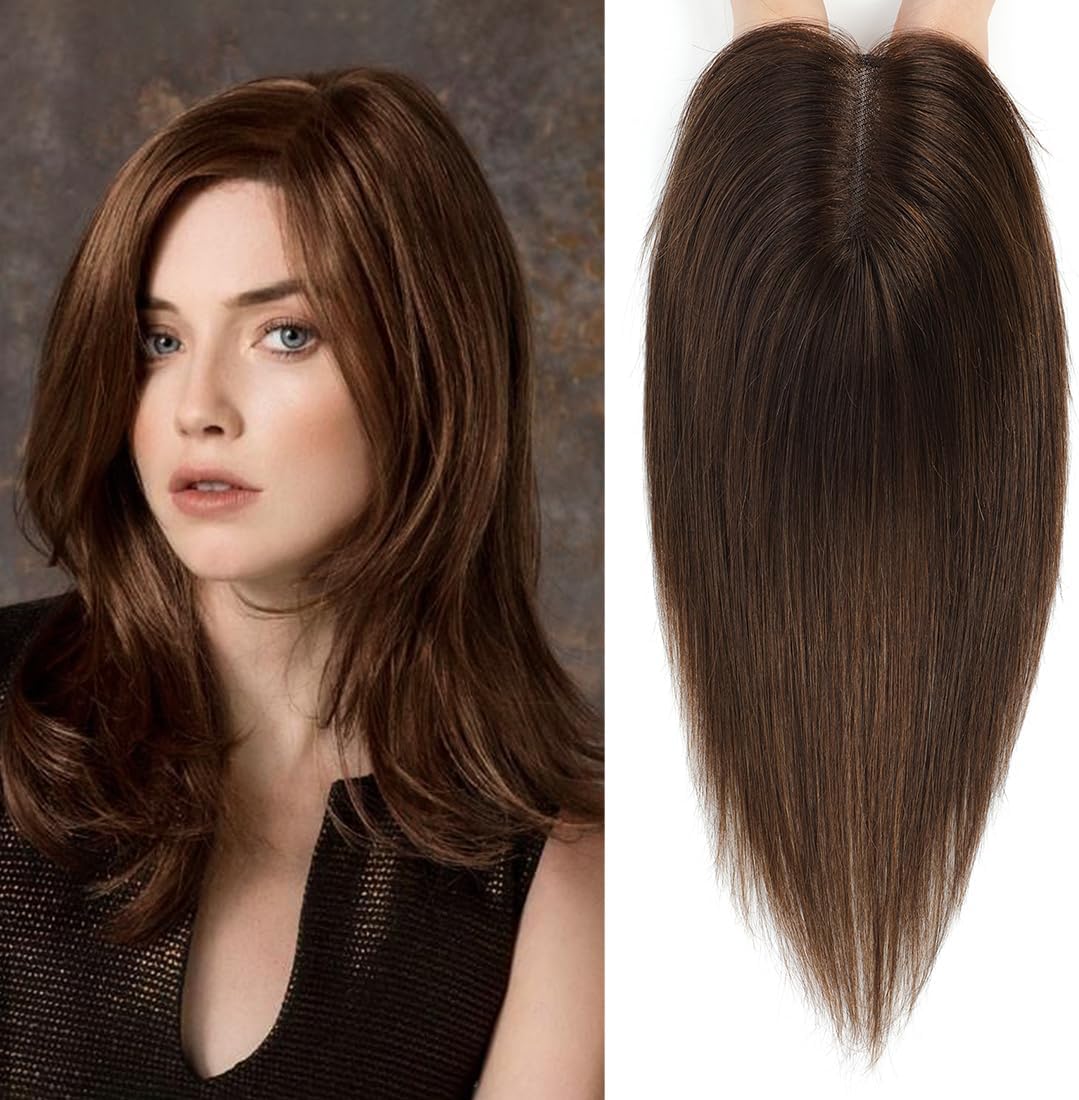 Amazon.com : VASILIA Hair Toppers for Women Real Human Hair 120% ...