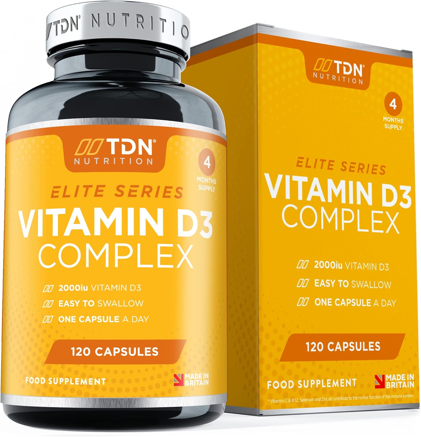 Vitamin D3 Complex - high Strength 2000iu - 120 Capsules - Enhanced ...