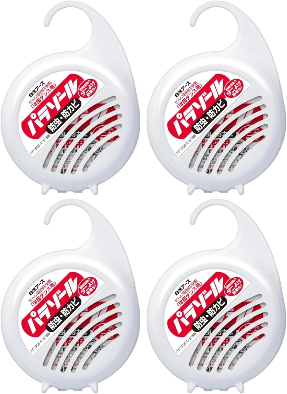 Amazon.co.jp: 【まとめ買い】4個 白元アース 洋服ダンス用パ ラ ゾ ー ル 容器付き 108g : ドラッグストア