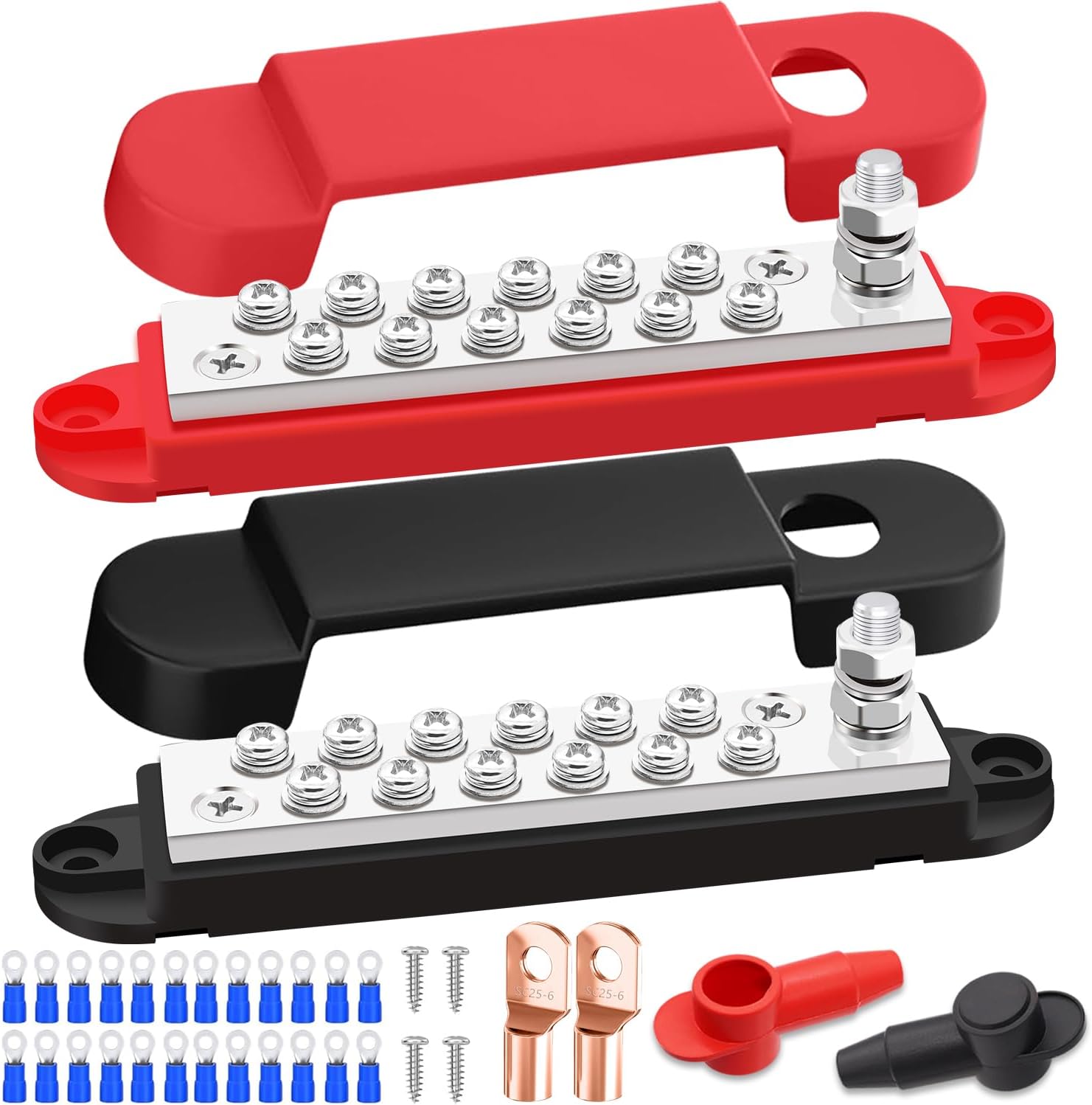 Amazon.com: Fastronix 12 Terminal Ground Terminal Distribution Block ...