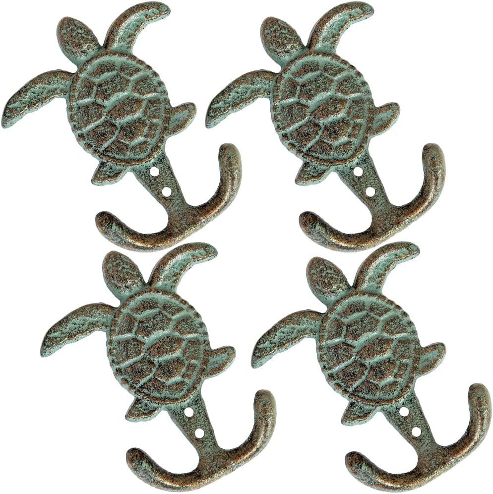 Amazon.com: Neletao Cast Iron Hooks Cast Iron Sea Turtle Double Hook ...
