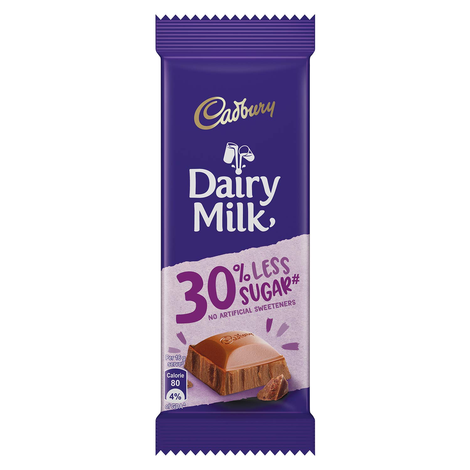 Cadbury Dairy Milk Chocolate Bar with 30% less Sugar, 43 g : Amazon.in ...