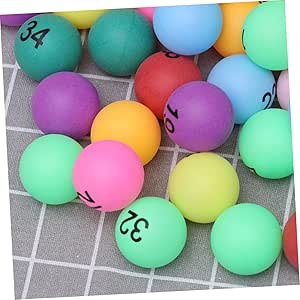 KICHOUSE 40mm Pp Numbered Balls Assorted Set of 50 for Game ...