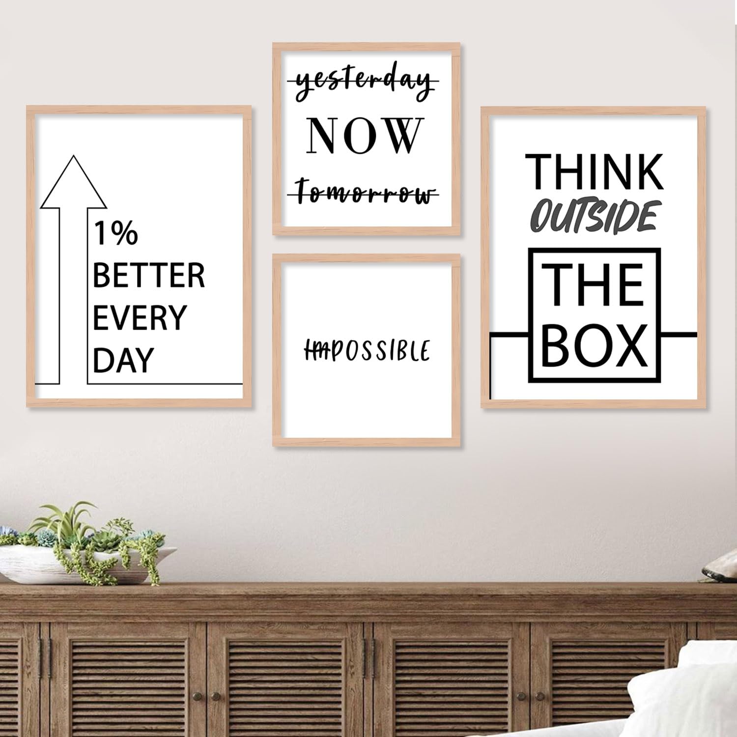kotart Motivational Quotes Posters with Frame for Home Decoration ...