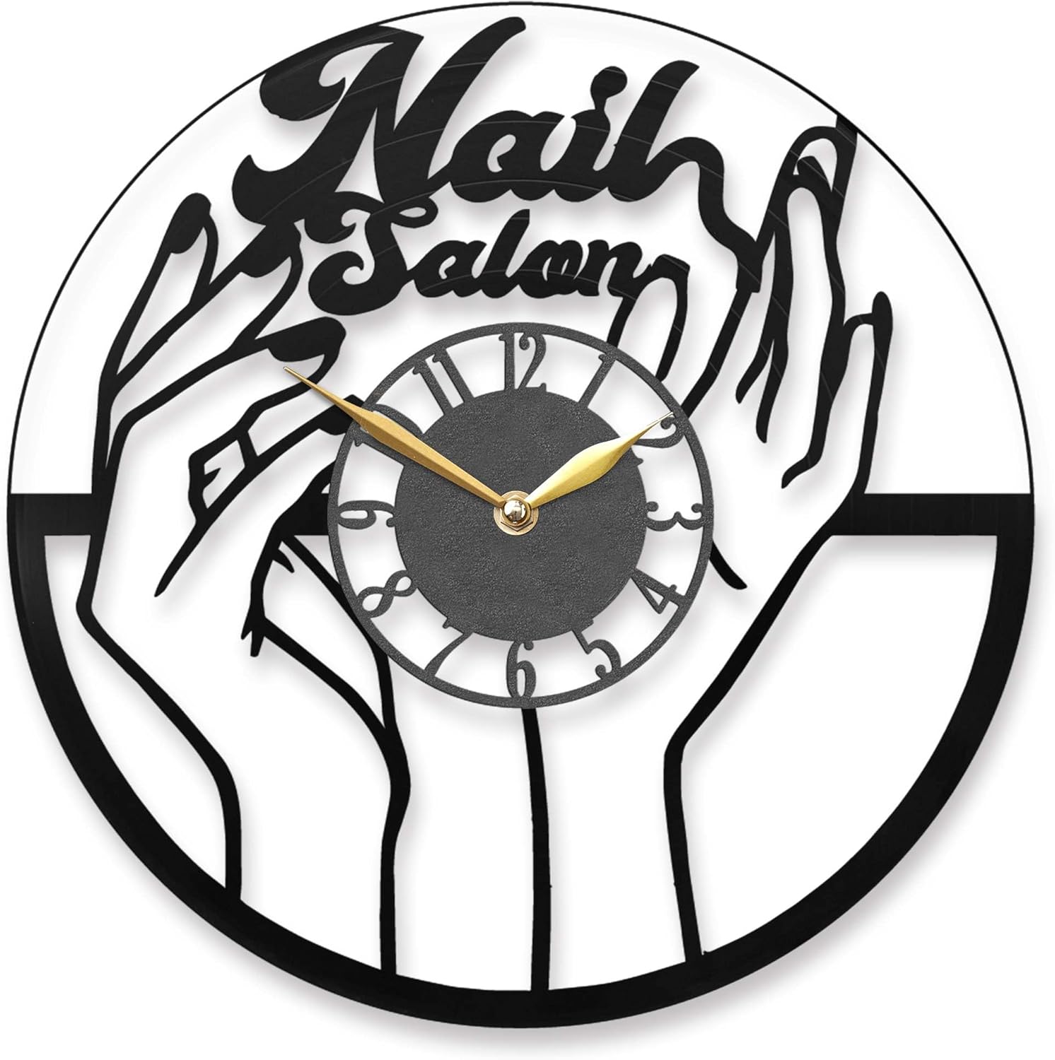Amazon.com: IndieClock Nail Salon Clock - Beauty Salon Decor - Color ...