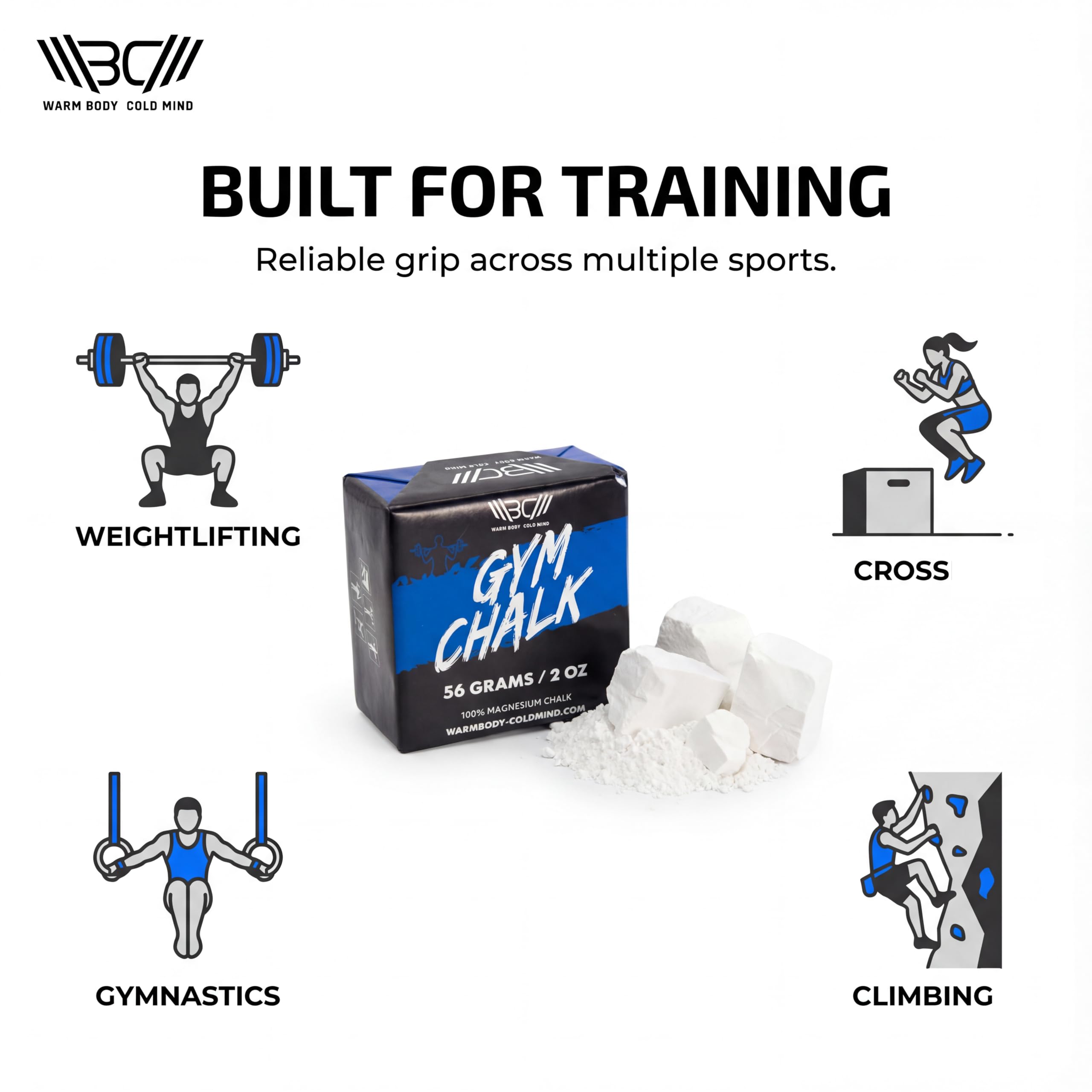 Snapklik.com : WARM BODY COLD MIND Premium Chalk Block For Weight ...