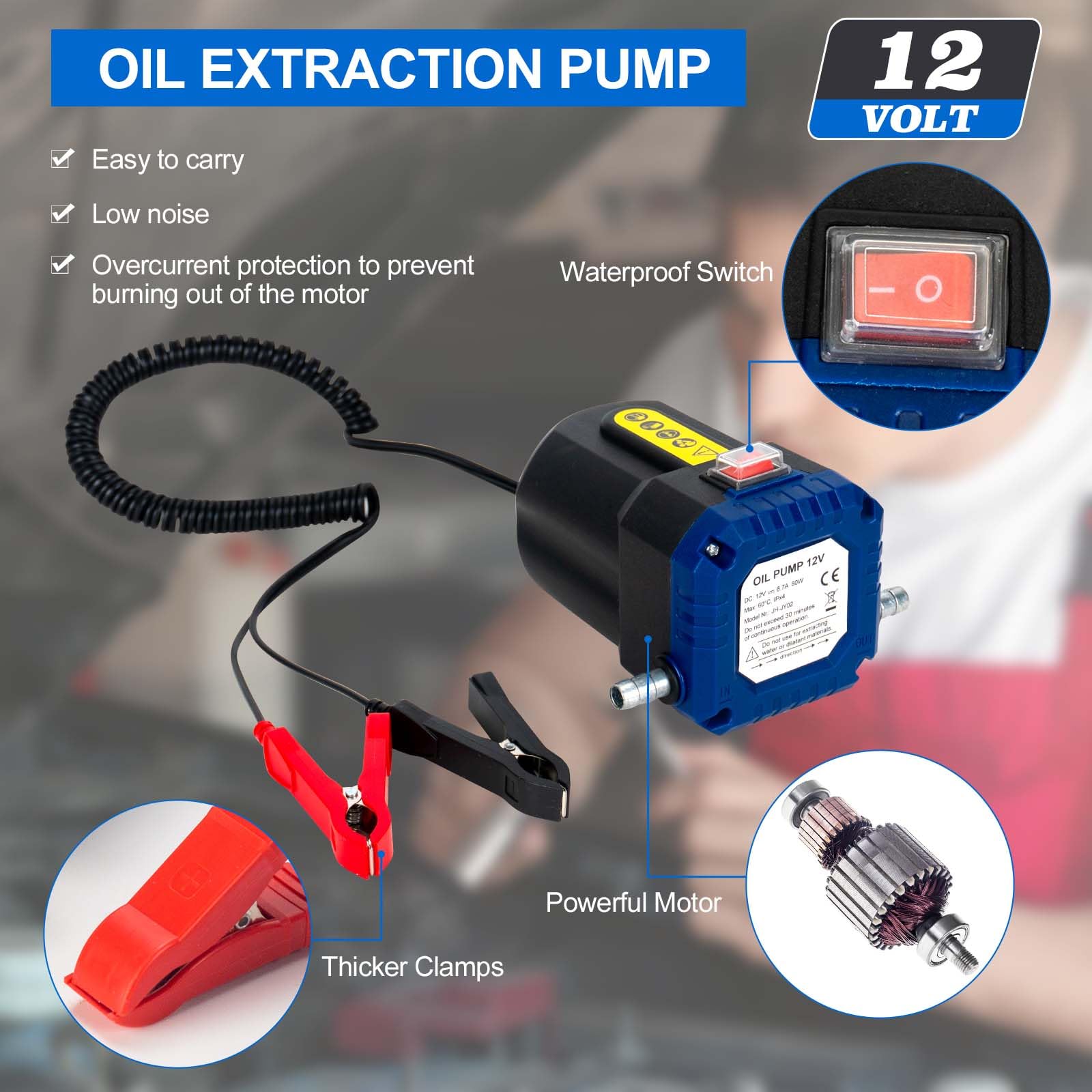 Aigmison Oil Extractor Pump Electric Car Diesel Engine Oil Change ...
