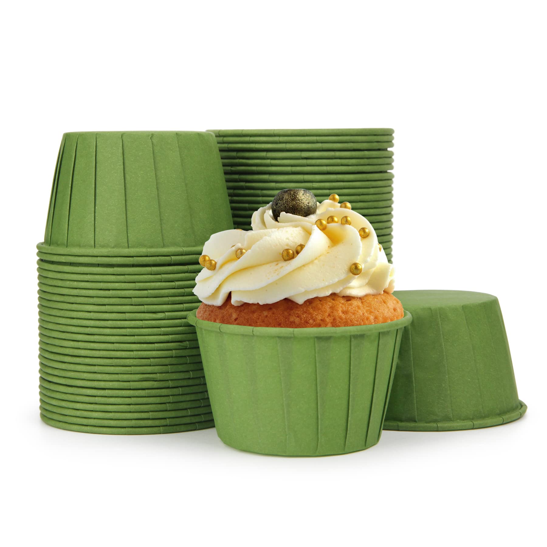 Volein 50 Pcs Cupcake Cases for Baking Greaseproof Paper Muffin Cases ...