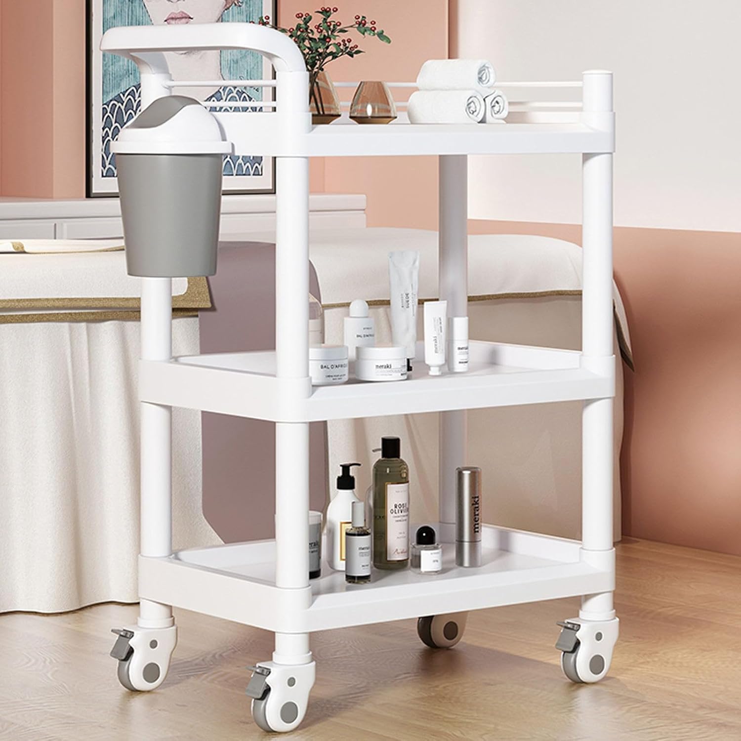 Amazon.com: 3-Tier Beauty Cart Beauty Salon Barbershop Laboratory ...