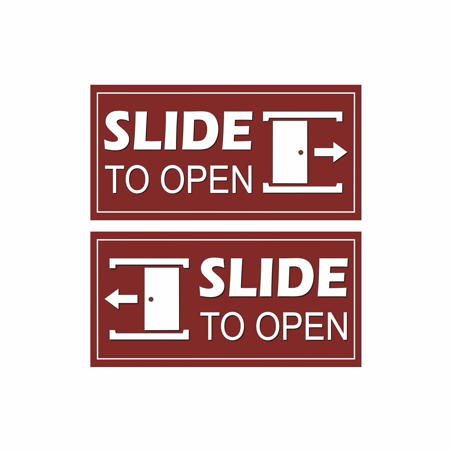 Anne Print Solutions® Slide to Open Stickers 4 Right 4 Left for Gate ...