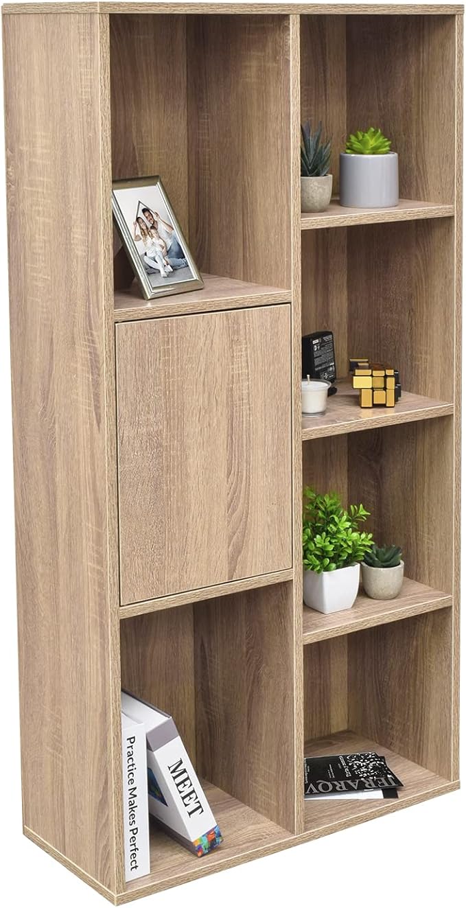 TOPLIVING Librero Estilo Minimalista, Ideal para Sala, con Espacios de ...