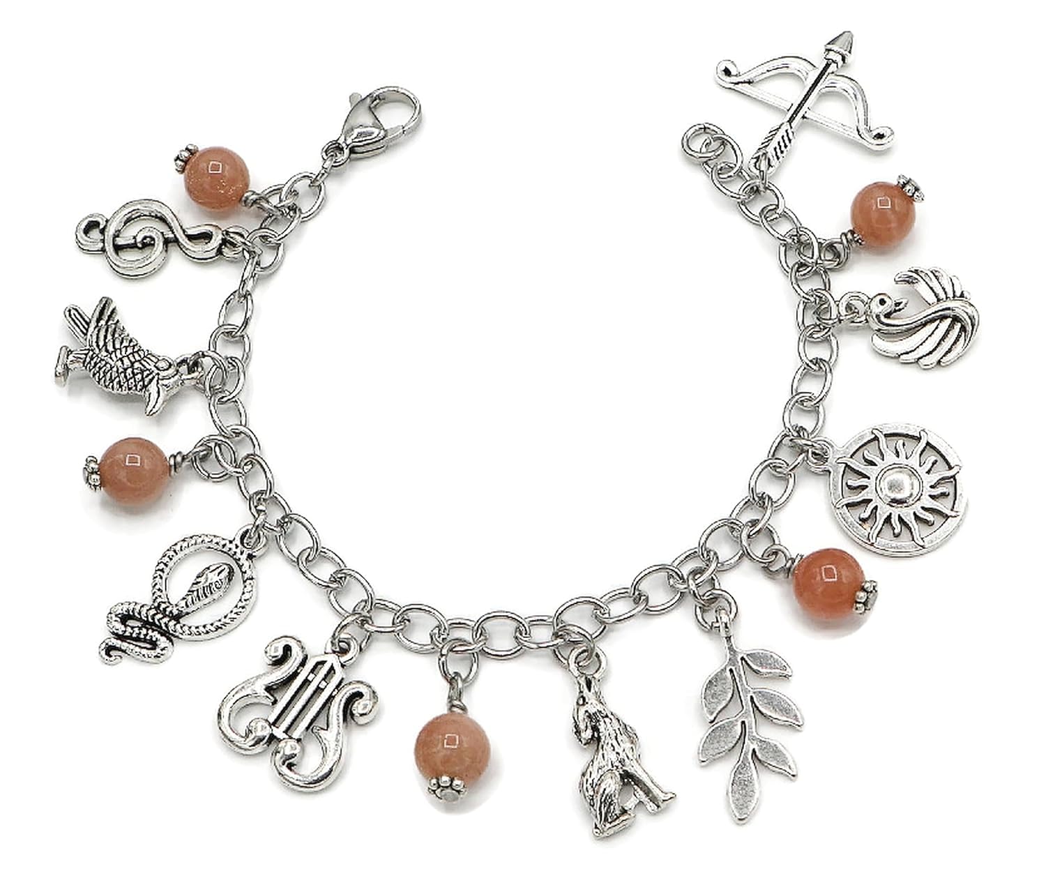 Amazon.com: Apollo Charm Bracelet - Greek Mythology Jewelry - God ...