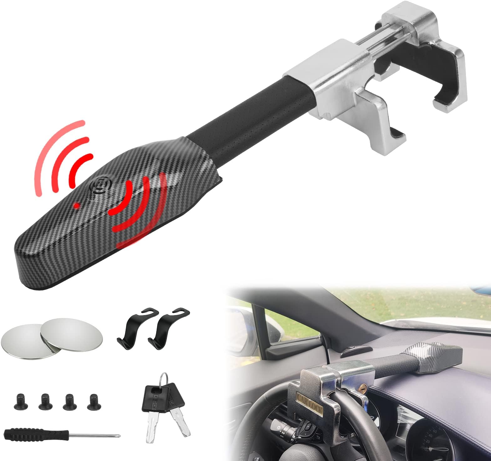 Amazon.com: Stoplock 'Pro' Car Steering Wheel Lock W/Keys HG 149-00 ...