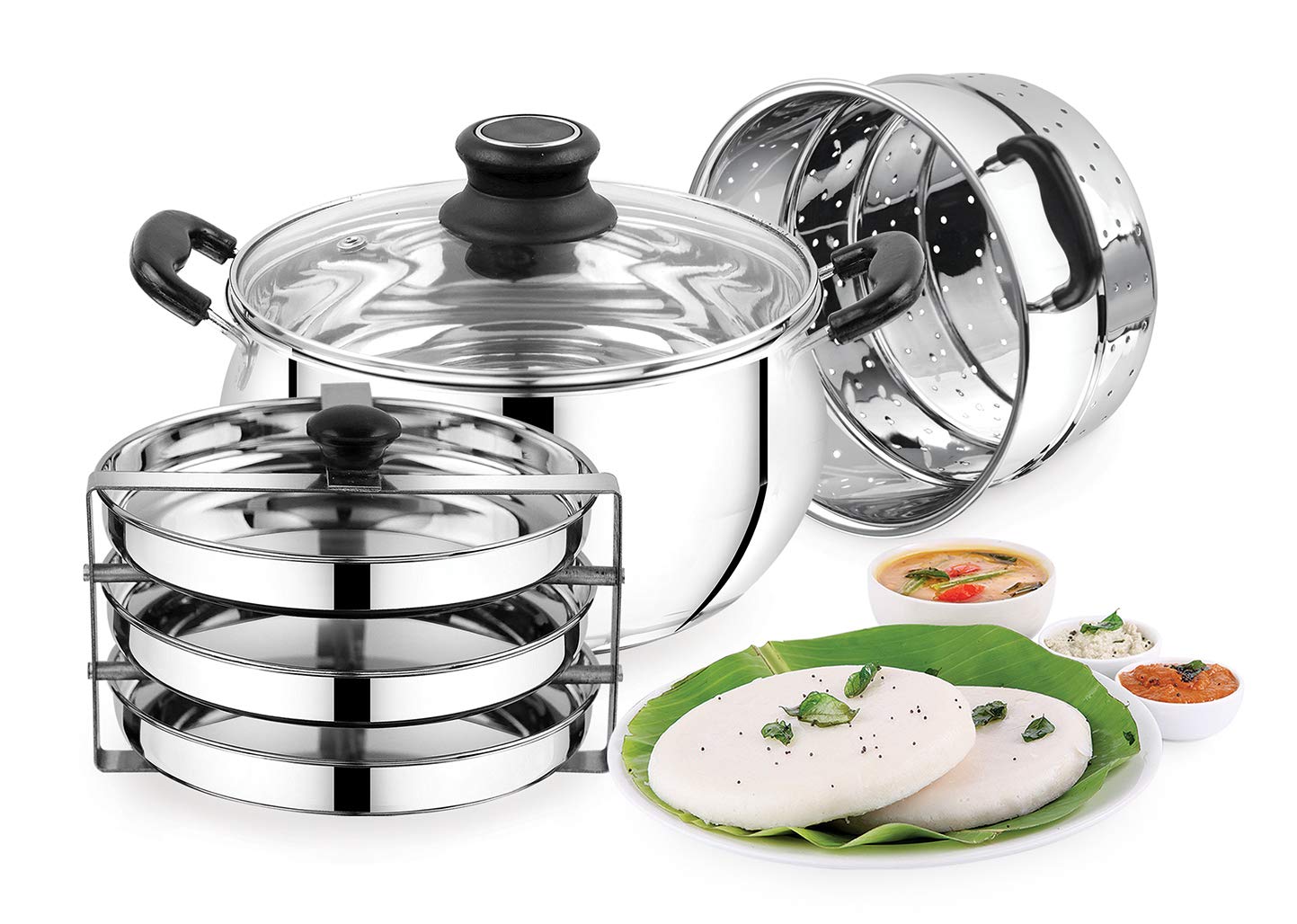 Idli Stand ANKUR Induction & Standard Idli Maker (4 Plates , 16 Idlis ...