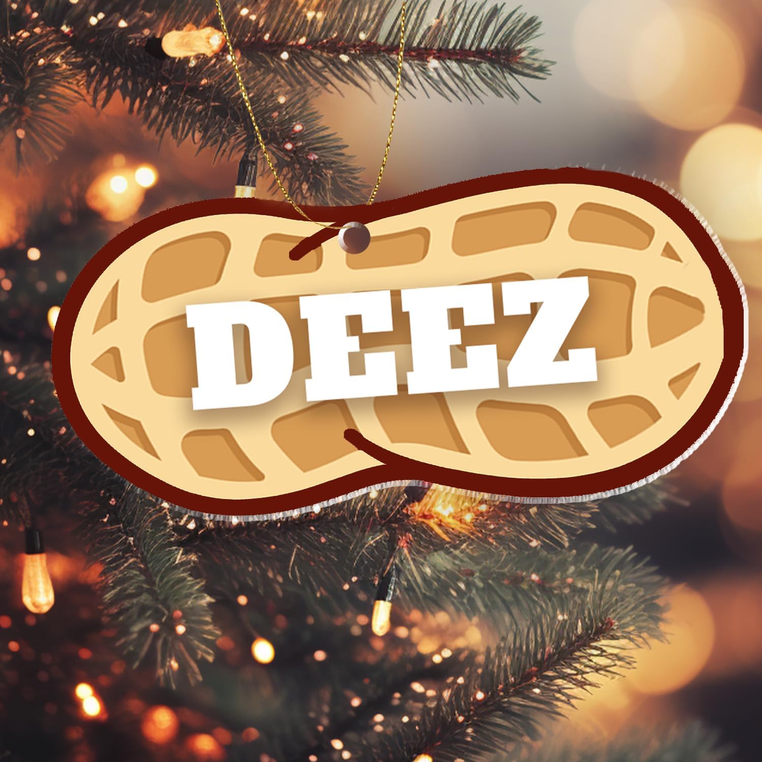 Amazon.com: Deez Nuts Meme Gag Gift White Elephant Gift Ornament ...
