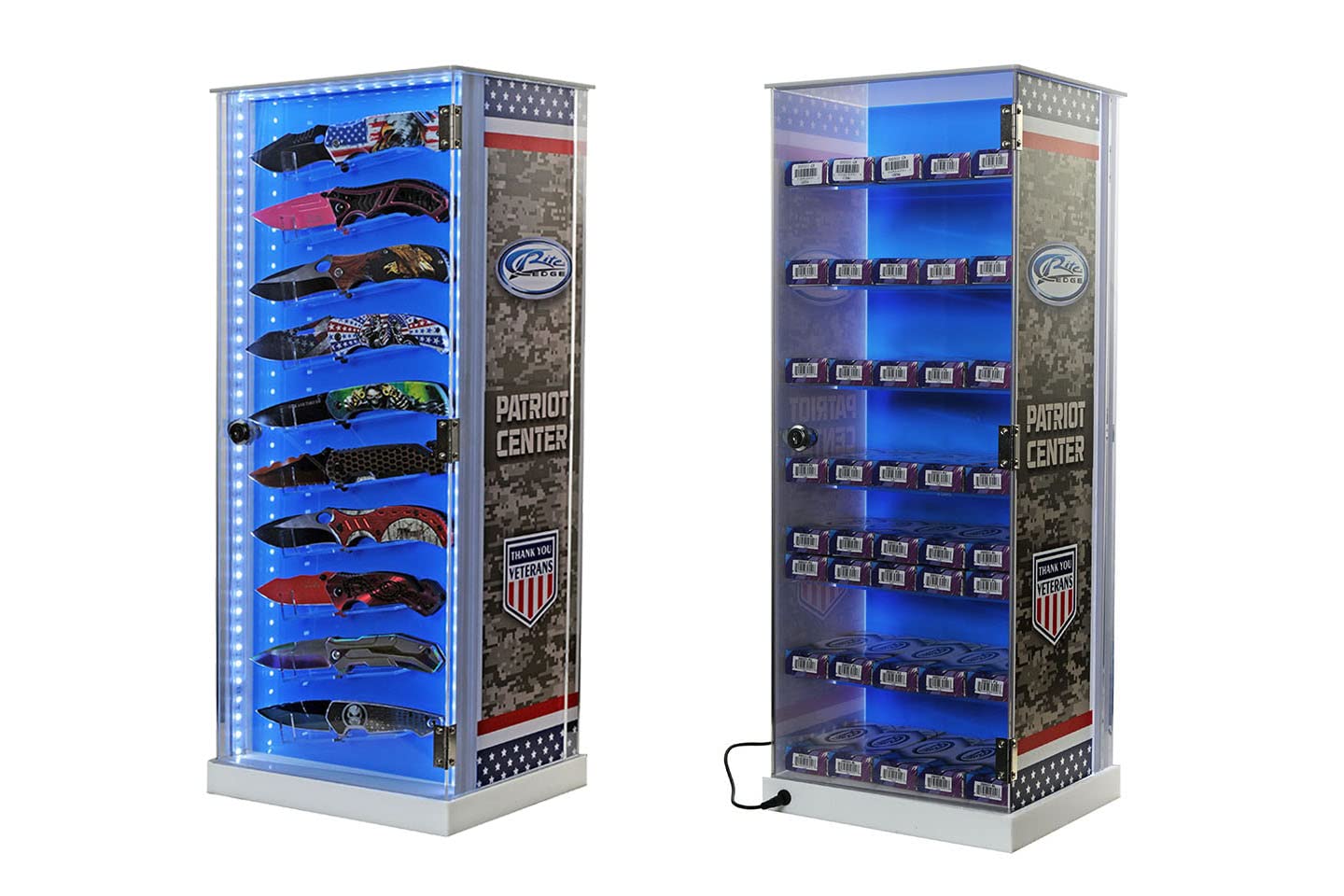 Amazon.com: Rotating Acrylic Knife Display Case 10 Piece Led Stand ...