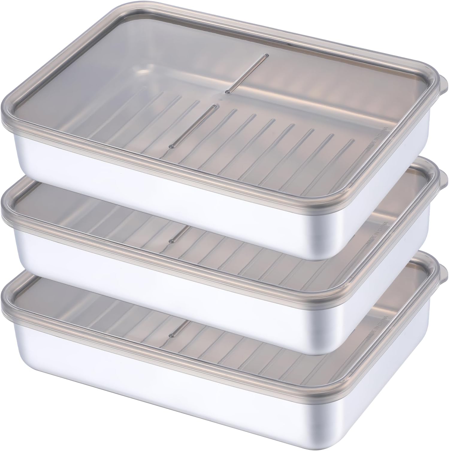 Amazon.com: 3Pcs Deli Containers with Lids, 7.9*5.6*1.7 in Bacon ...