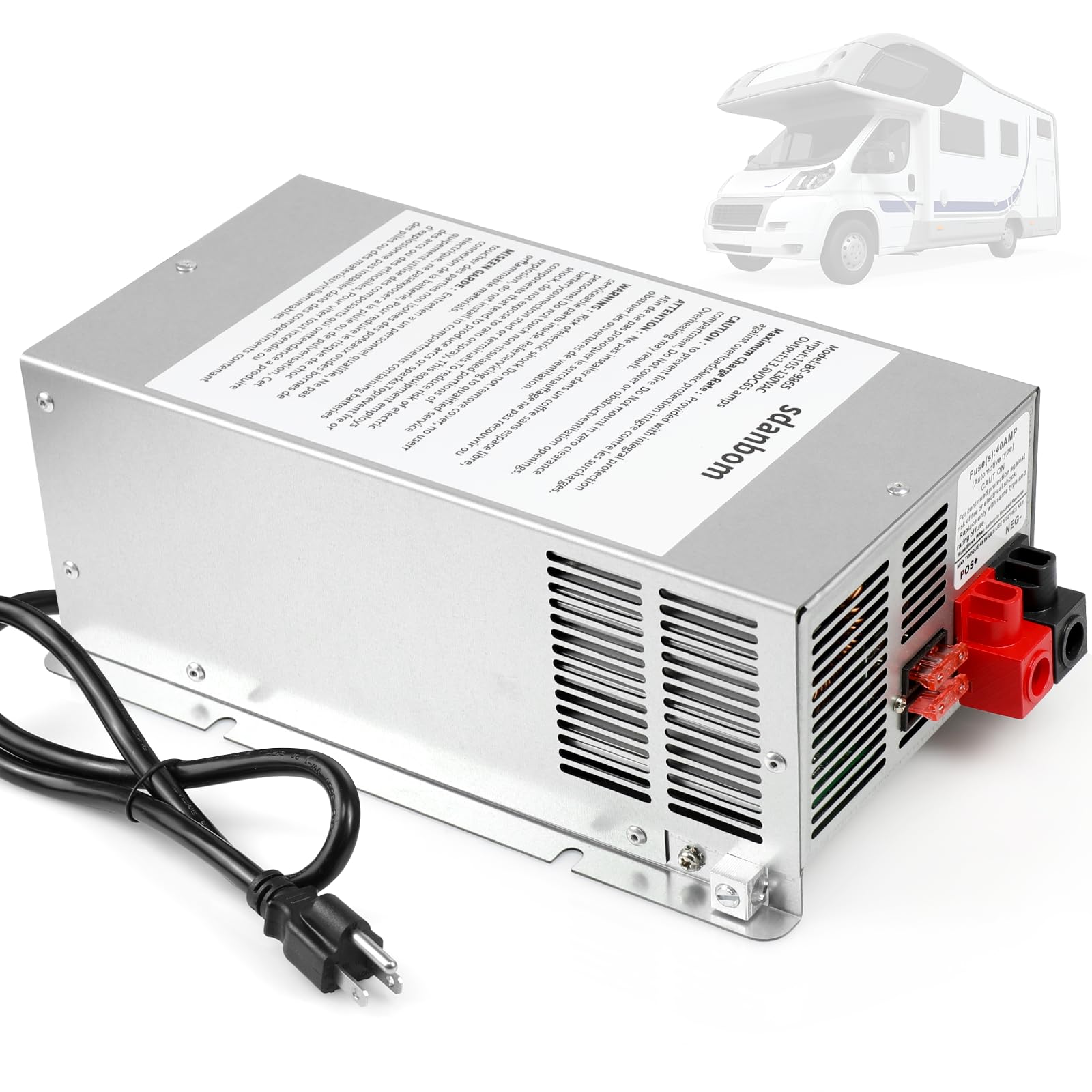 Amazon.com: WF-9865 65 Amp RV Power Converter - Deck Mount Three-Stage ...