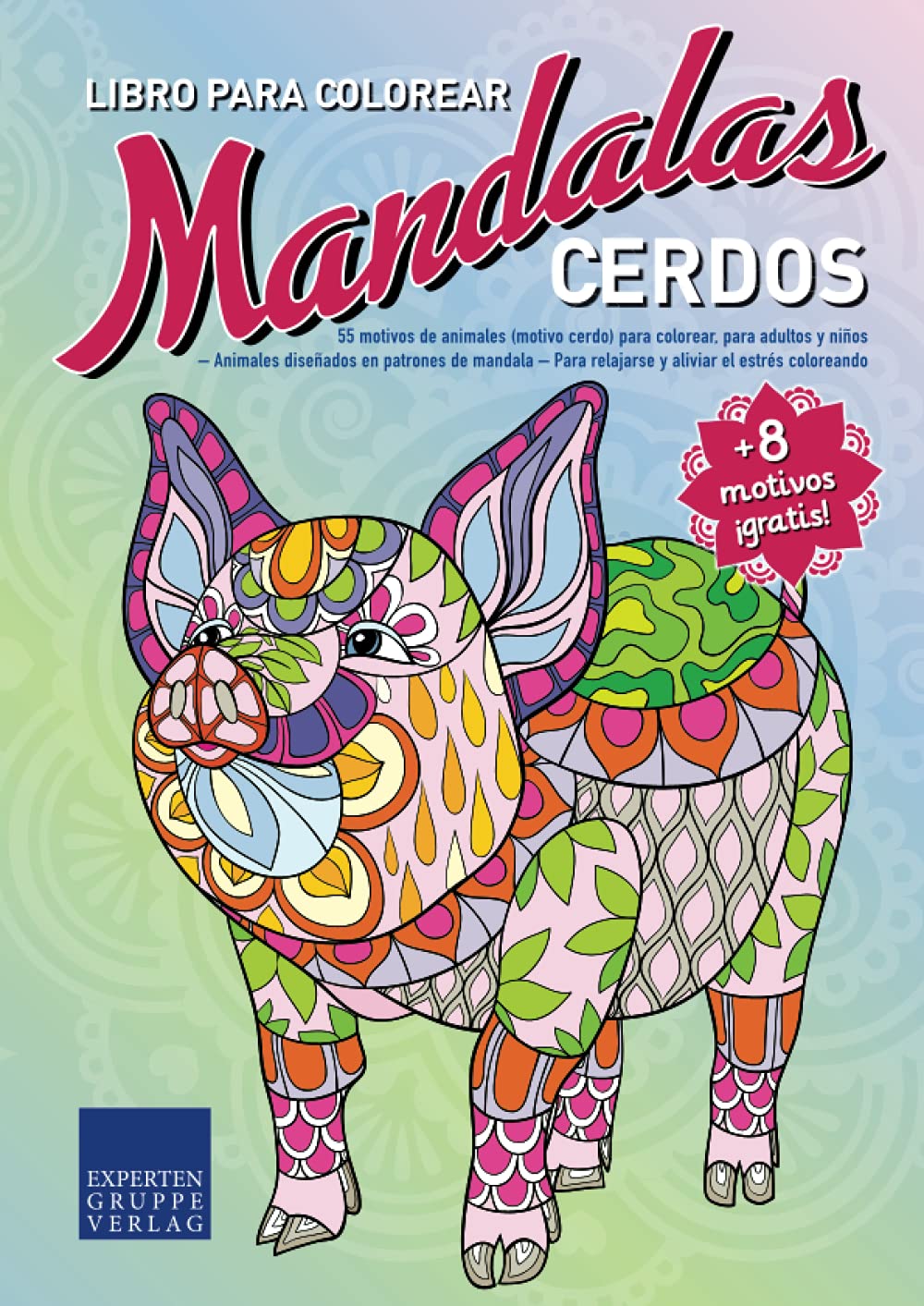 Amazon.com: Libro de Mandalas para colorear Cerdos: 55 motivos de ...