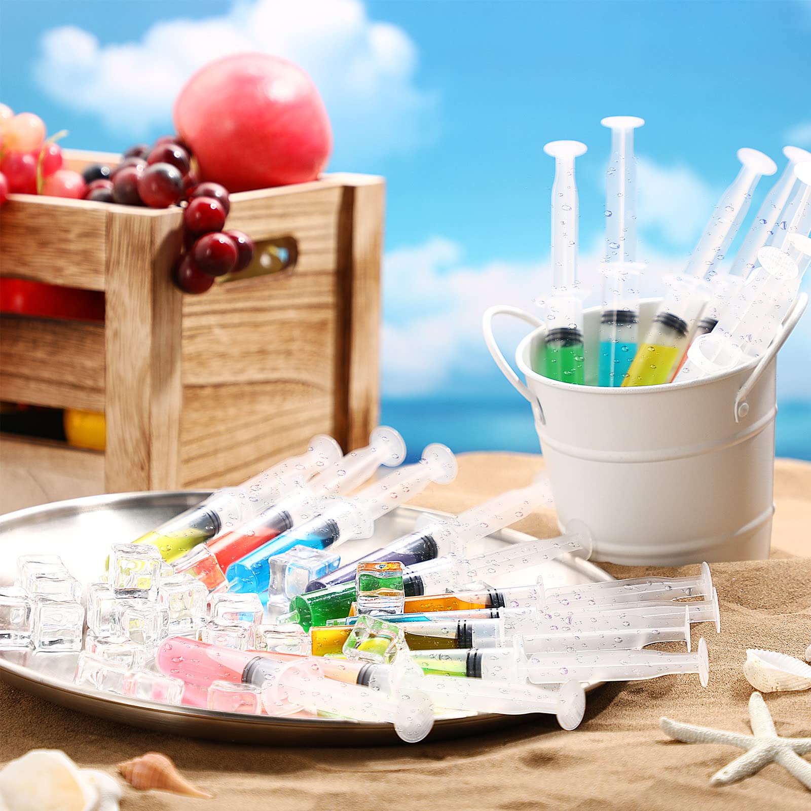 Jelly Shot Syringe for Party Liquid Plastic Syringes with Tip Cap Party ...