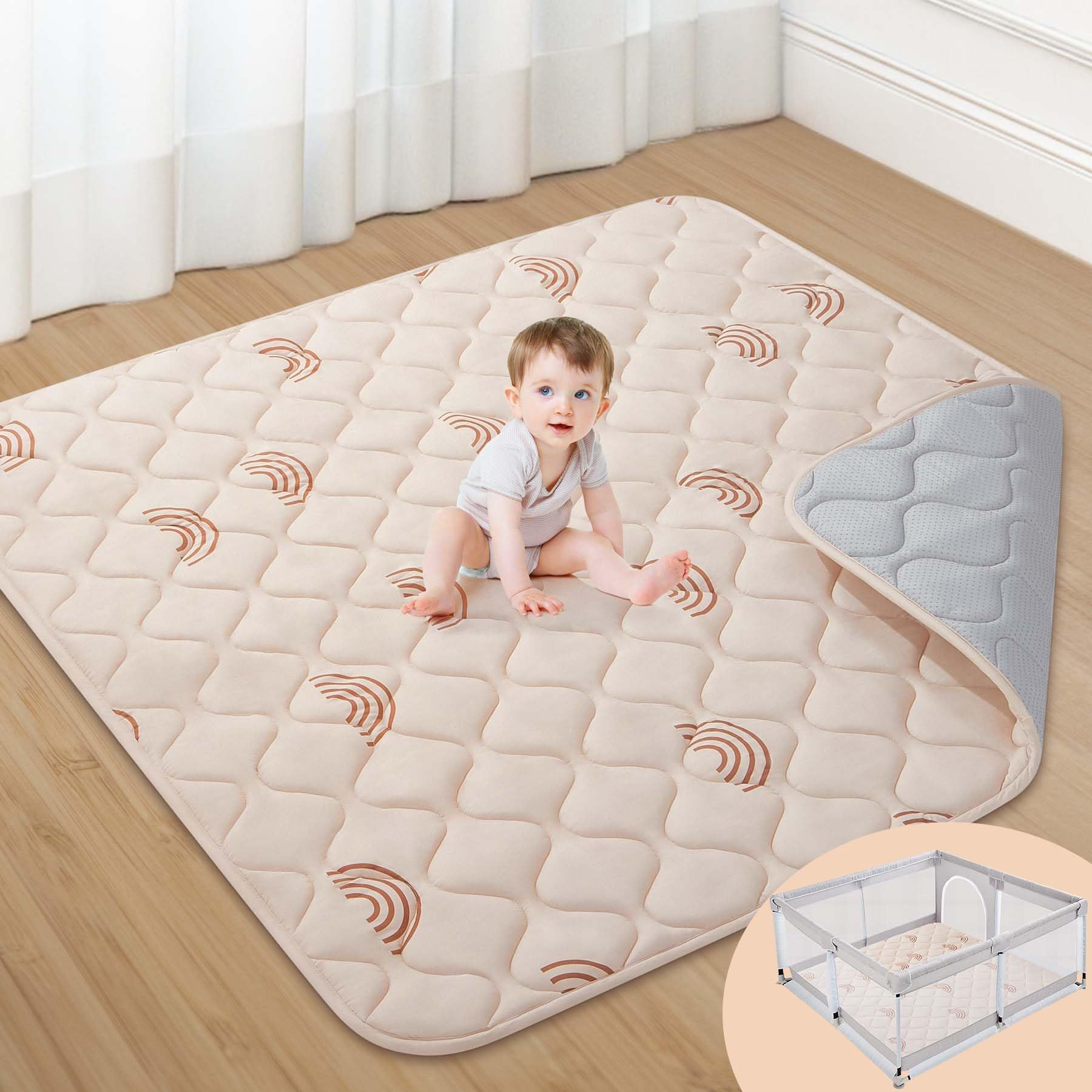 Amazon.com : Yeeeasy Premium Foam Baby Play Mat, 50"x50" One-Piece ...
