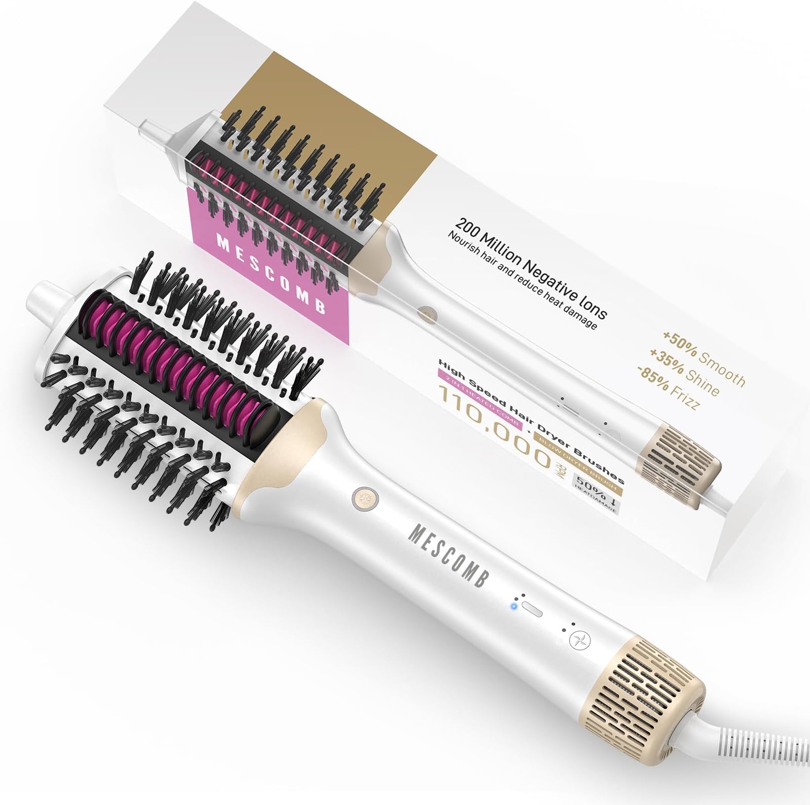 Amazon.com : Shark HT202 SmoothStyle Heated Comb + Blow Dryer Brush ...