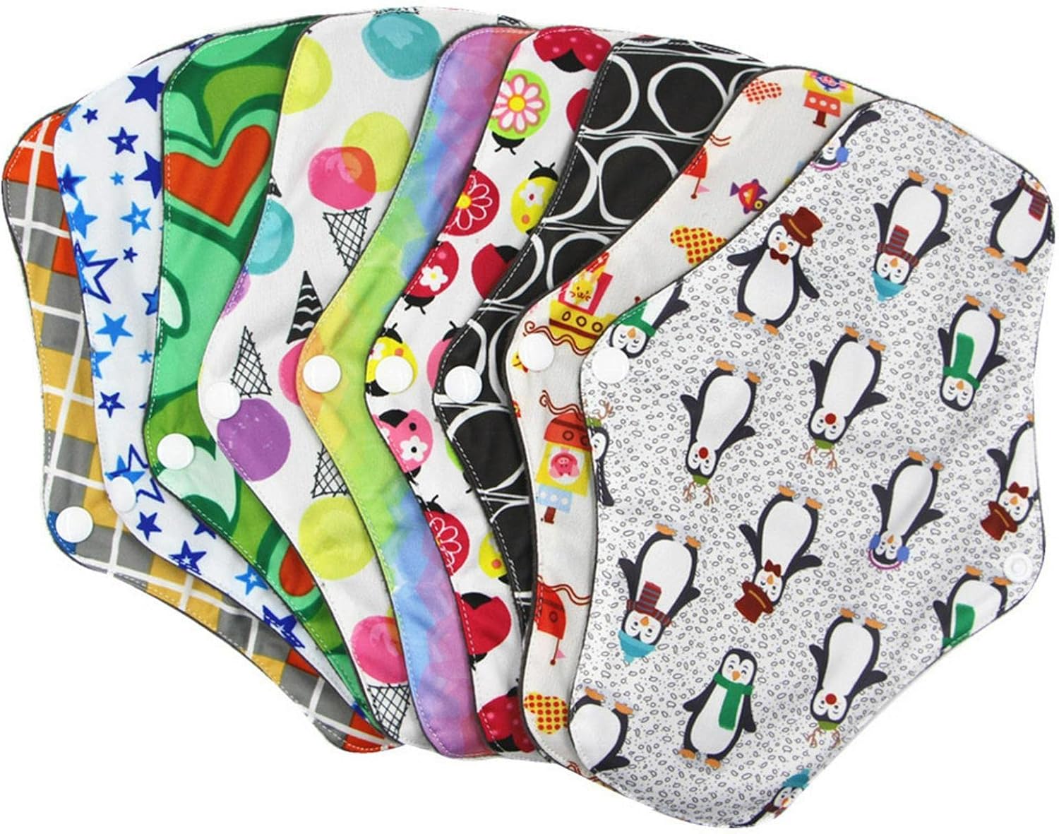 Amazon.com: Reusable Menstrual Pads, Women Washable Overnight Cloth ...