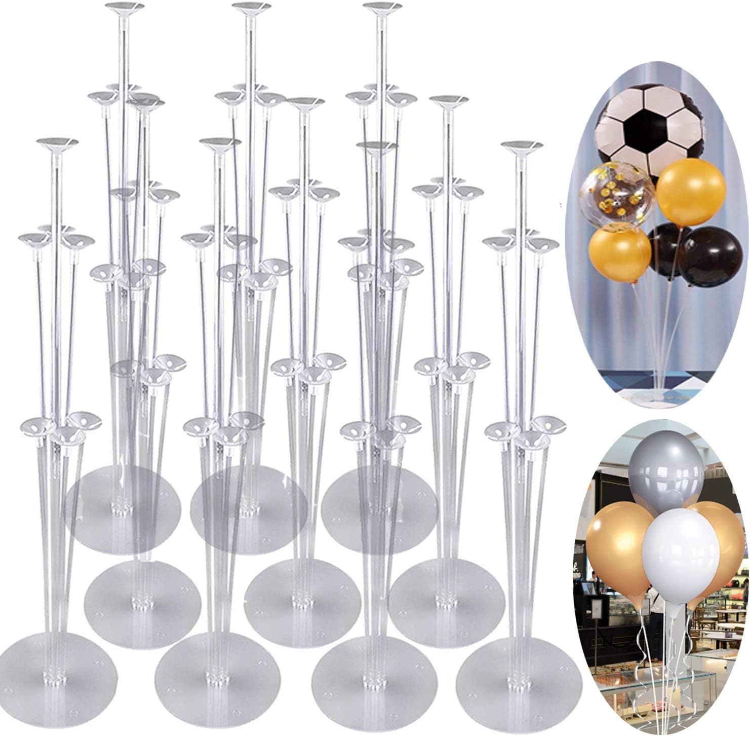Amazon.com: 10 Sets Balloon Holder Stands Kit,Birthday/Baby Shower ...