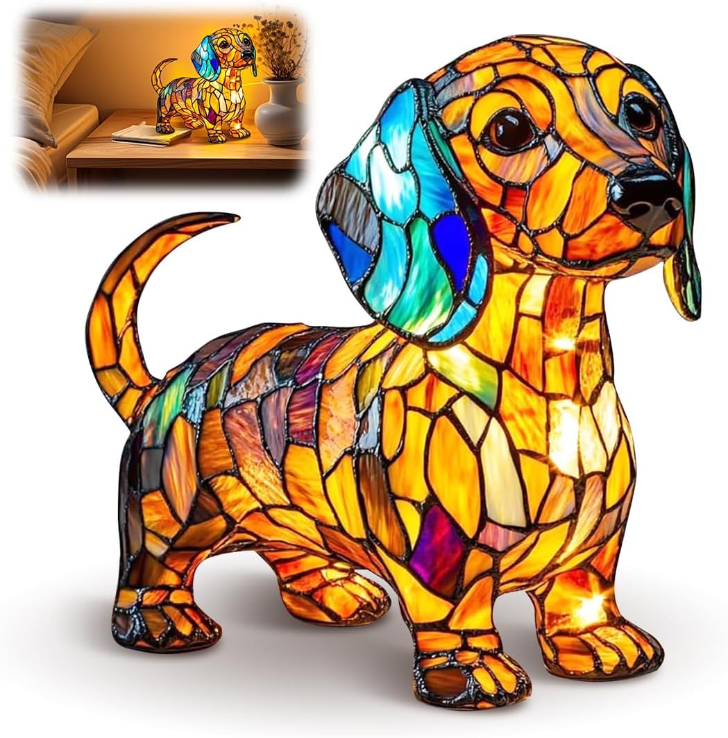 LOMUG LED Decorative Night Light Dog Series Resin Pet Dog Enthusiasts ...