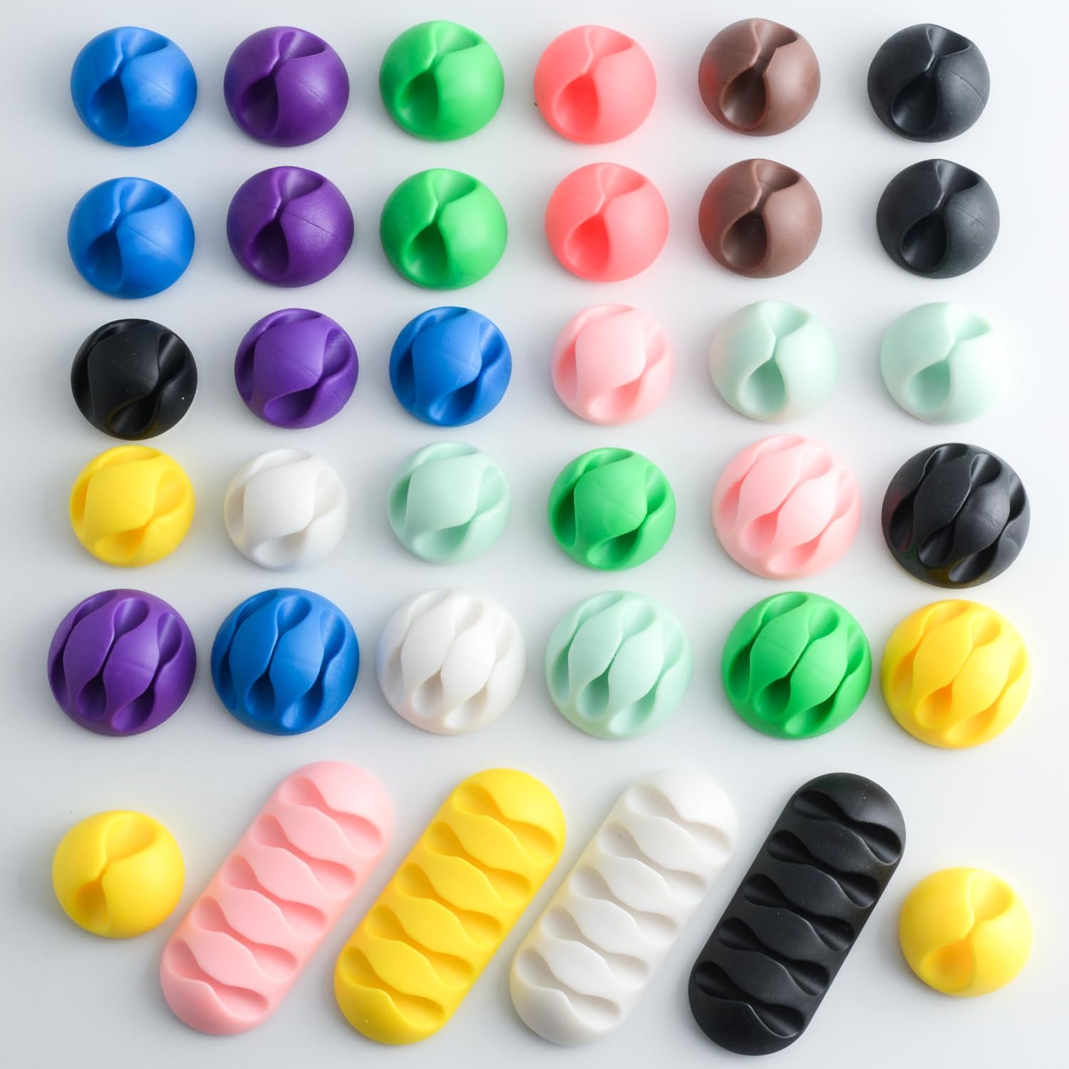 Amazon.com: KISSWILL Cable Clips, 36 Pack Multicolor Adhesive Cord ...