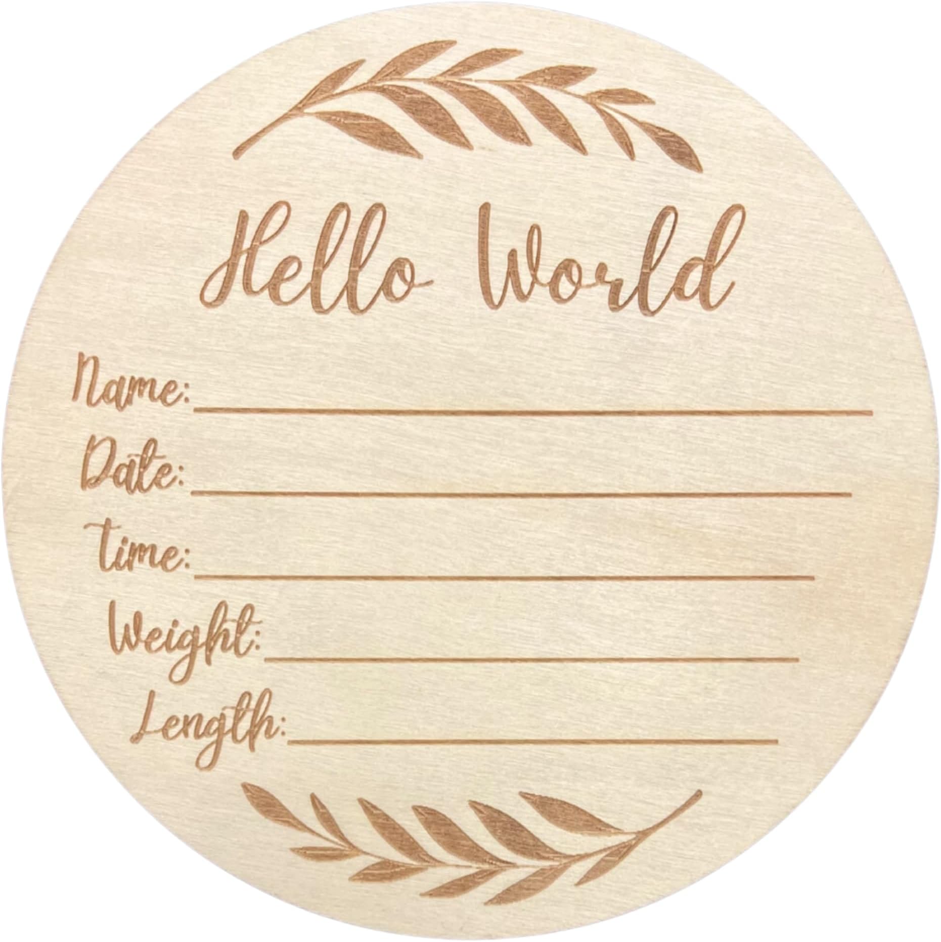 Amazon.com: lusofie Baby Announcement Sign Wooden Moon And Stars ...