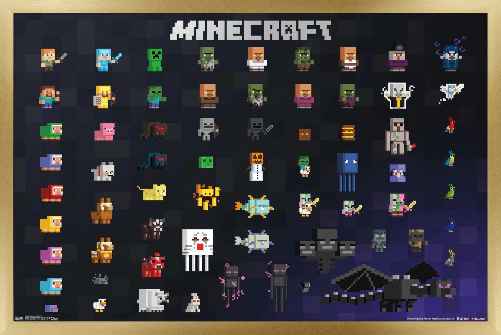 Trends International Minecraft-Sprites 2.0 Wall Poster, 14.725" x 22. ...