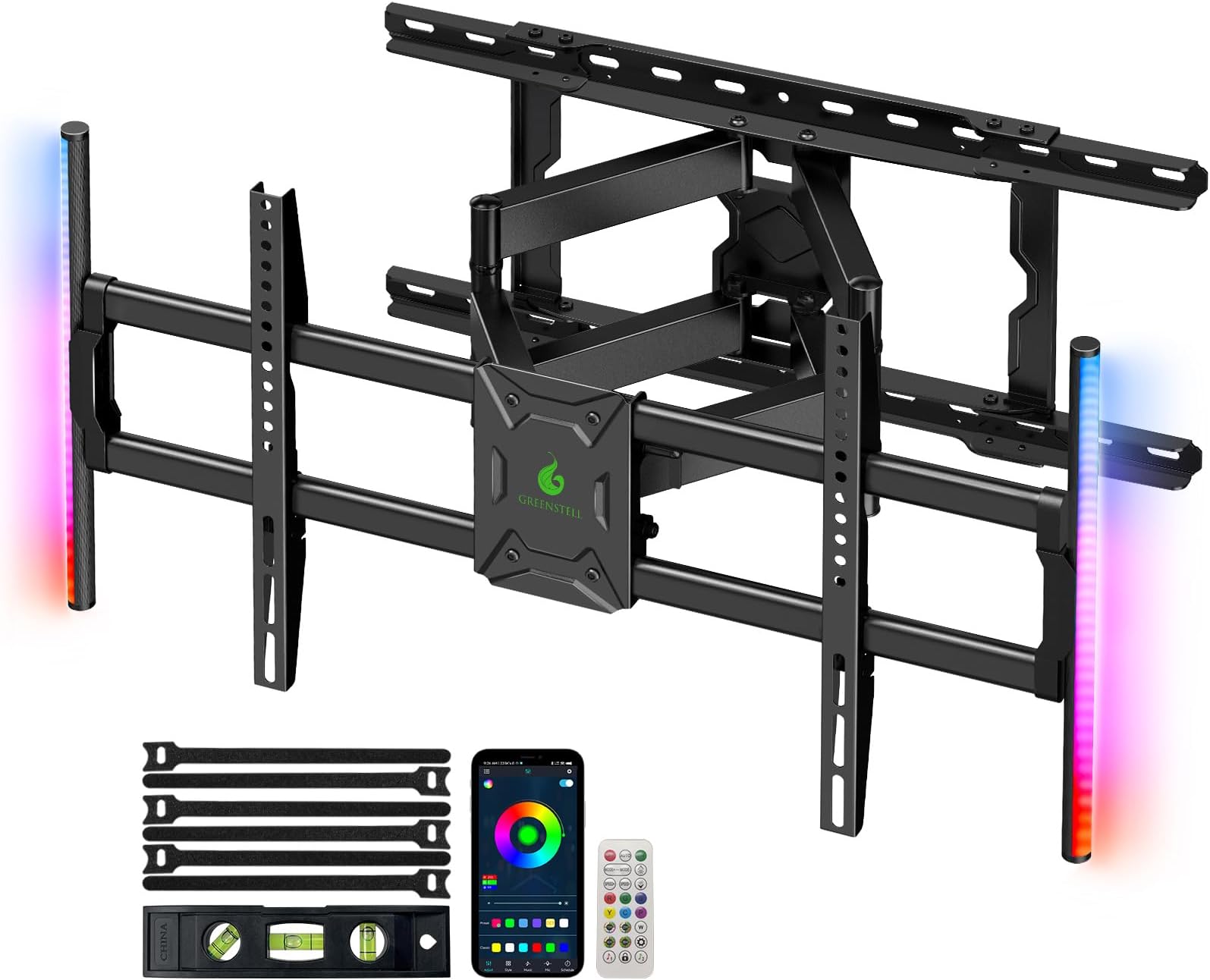 Amazon.com: Greenstell TV Mount with LED Lights, TV Wall Mount for 47 ...