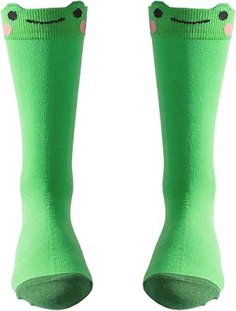 Amazon.com: Animal Cute Frog Crew Socks Novelty Calf Stockings Birthday ...