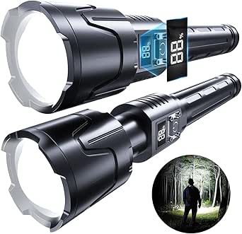Rechargeable Flashlights High Lumens - 900000LM Super Bright Flashlight ...