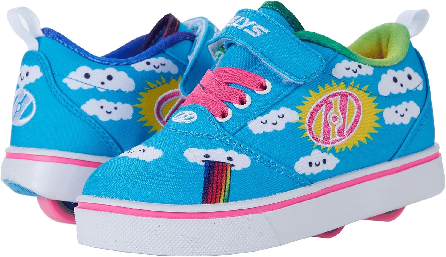 HEELYS Girl's Pro 20 X2 (Little Kid/Big Kid/Adult) Blue/Rainbow 13 ...