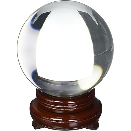 Amazon.com: Amlong Crystal 3 inch (80mm) Clear Crystal Ball with ...