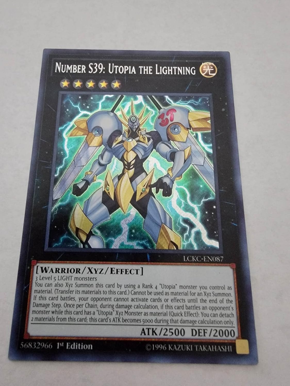 Amazon.com: YU-GI-OH! Number S39: Utopia The Lightning - LCKC-EN087 ...
