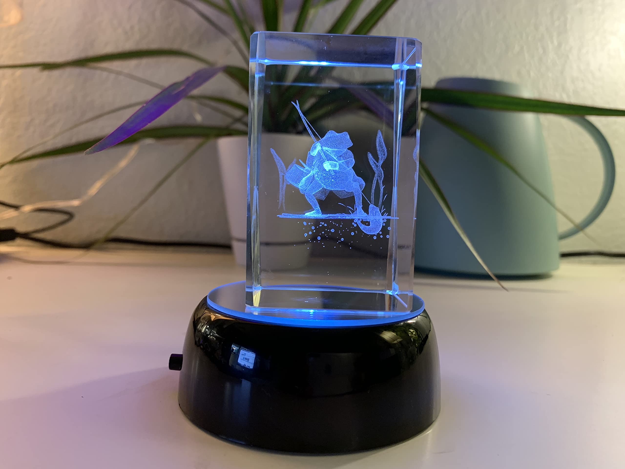 Amazon.com: ASENTE - LED Light Base & Frog 3D Crystal Cube - Unique ...