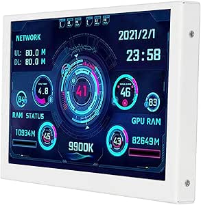 5 Inch IPS USB Mini Screen, AIDA64 PC CPU GPU Data Monitor, Computer Temperature Display Type C ...