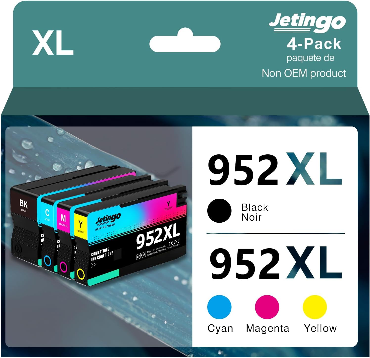 Amazon.com: Jetingo 952XL Ink Cartridges Replacement for HP 952XL Ink ...