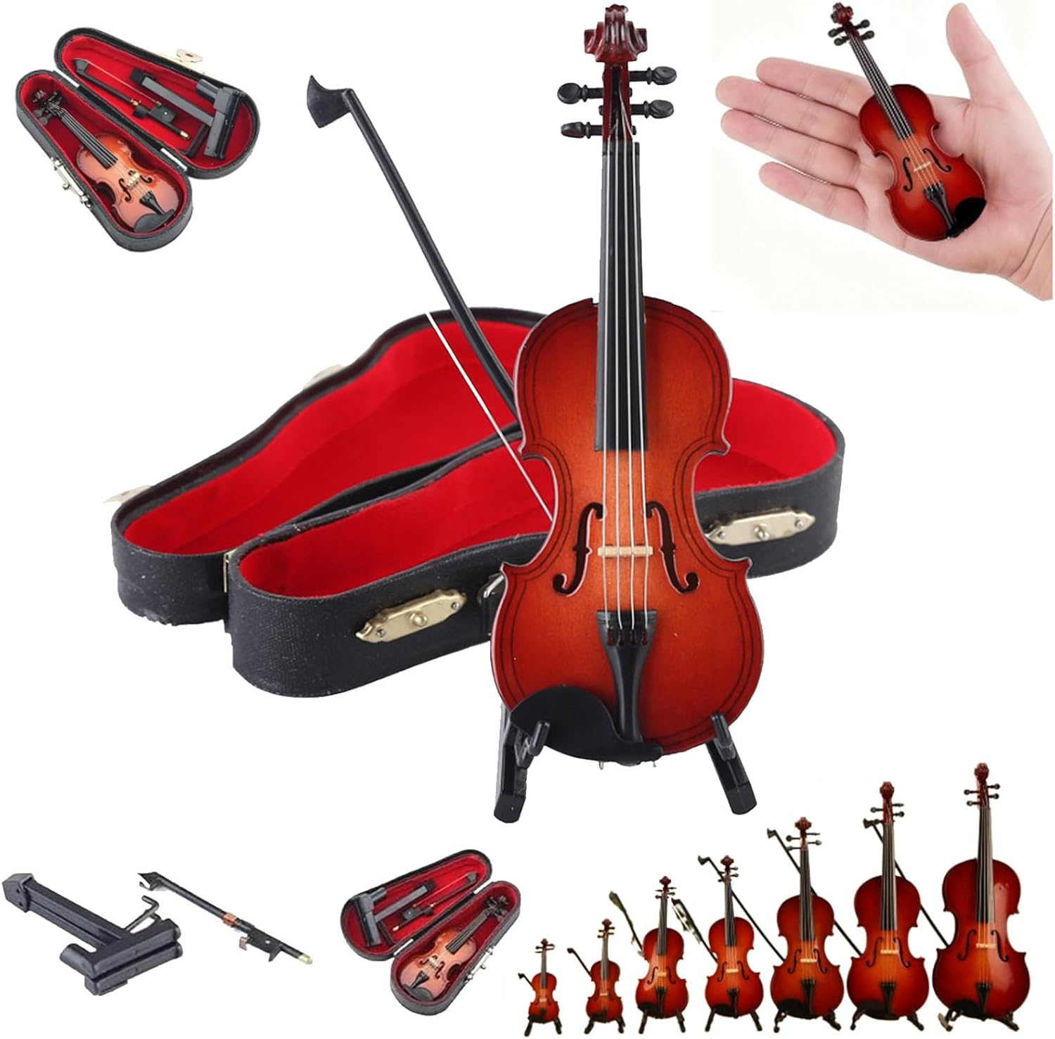 Amazon.com: Playable Tiny Violin Figurine, The Worlds Smallest ...